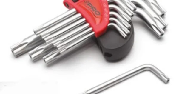 9 Torx Key Allen Wrench Set with Short Hole Unity Building Supplies